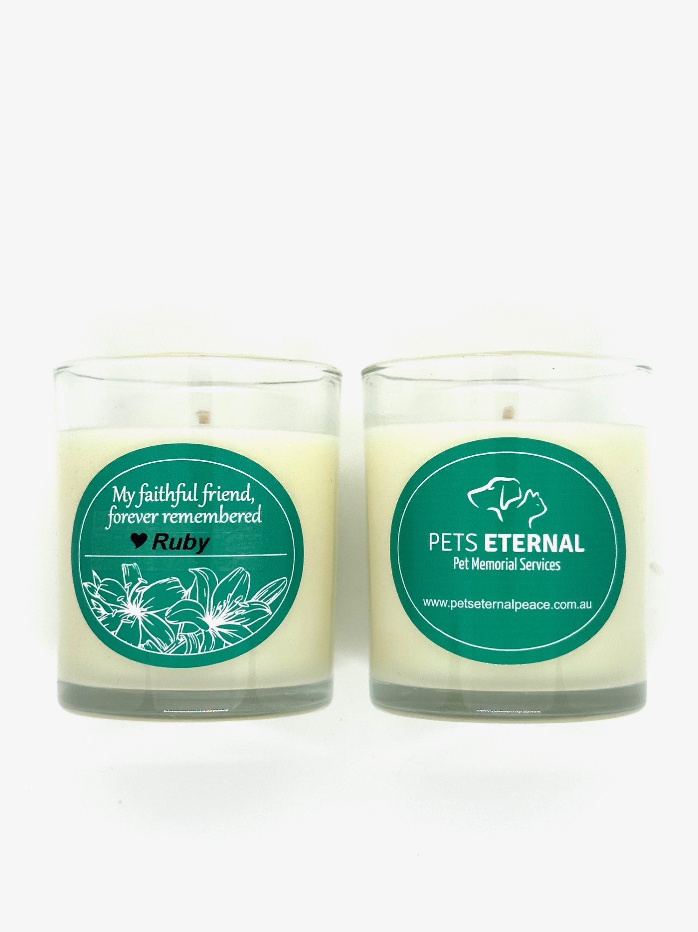 Australian-made Memorial candle - Pets Eternal